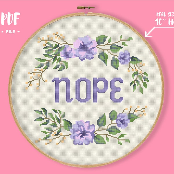 Nope Embroidery - Etsy