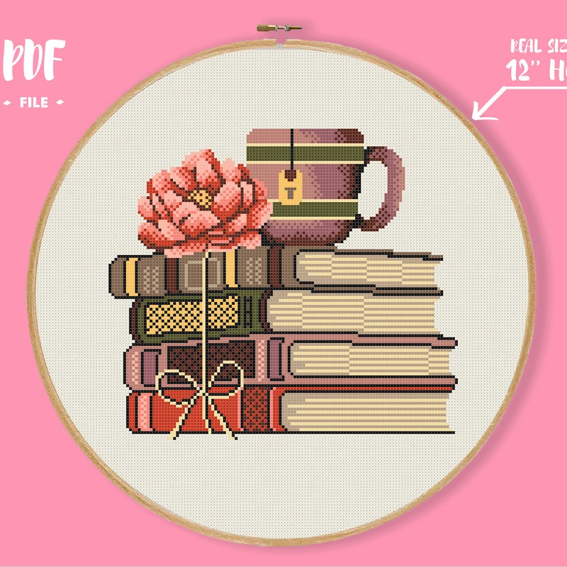 Reading Cross Stitch - Etsy