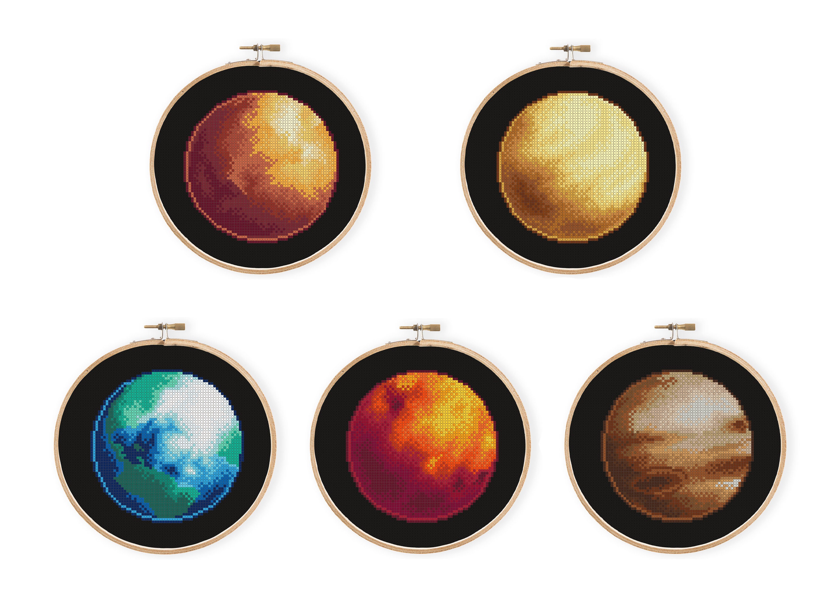 11 Astronomy Cross Stitch Patterns Solar System Planets Sun | Etsy