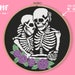 Eternal Love Cross Stitch Pattern, Skeletons in Love Couple Embroidery ...
