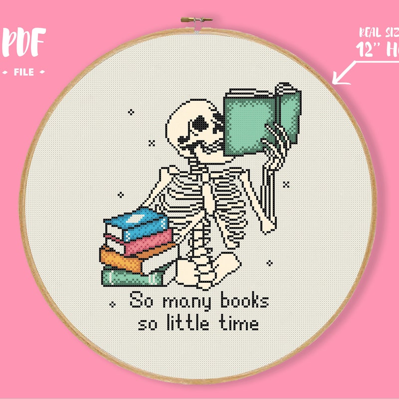Reading Cross Stitch - Etsy