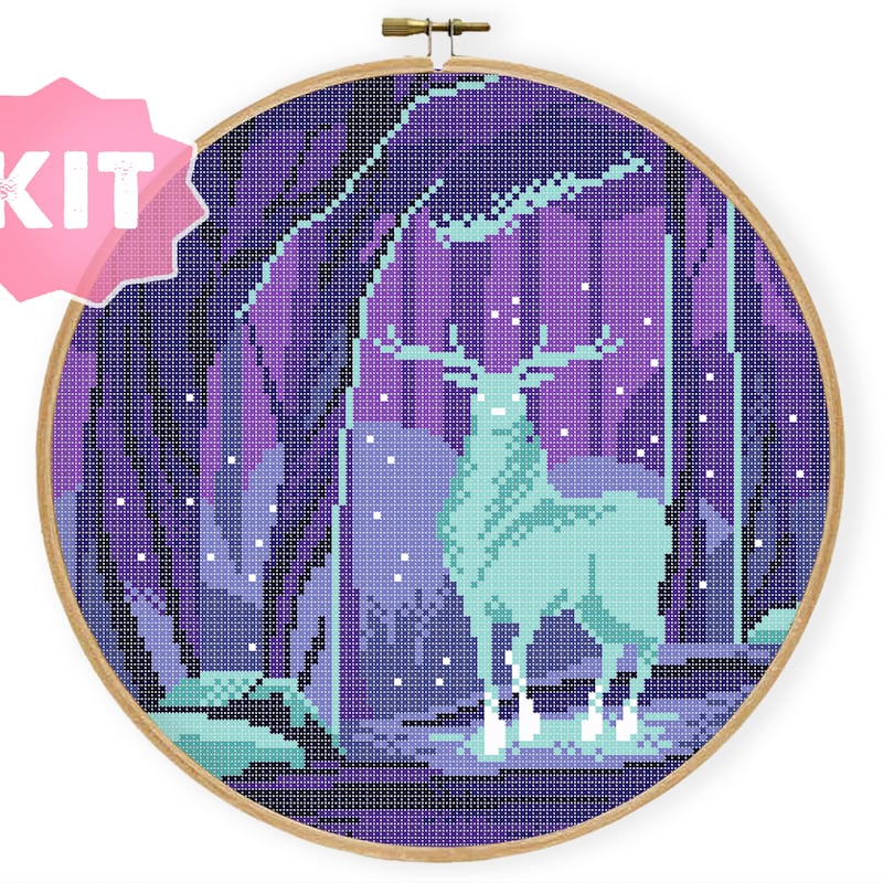 Deer Cross Stitch - Etsy