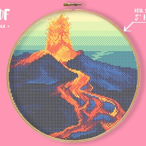 Hawaii Volcanoes National Park Cross Stitch Pattern, Nature Wild ...