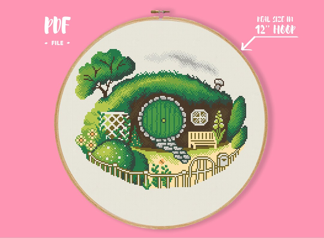 Shire Spring Cross Stitch Pattern, Four Seasons Embroidery, Fairy Tale ...