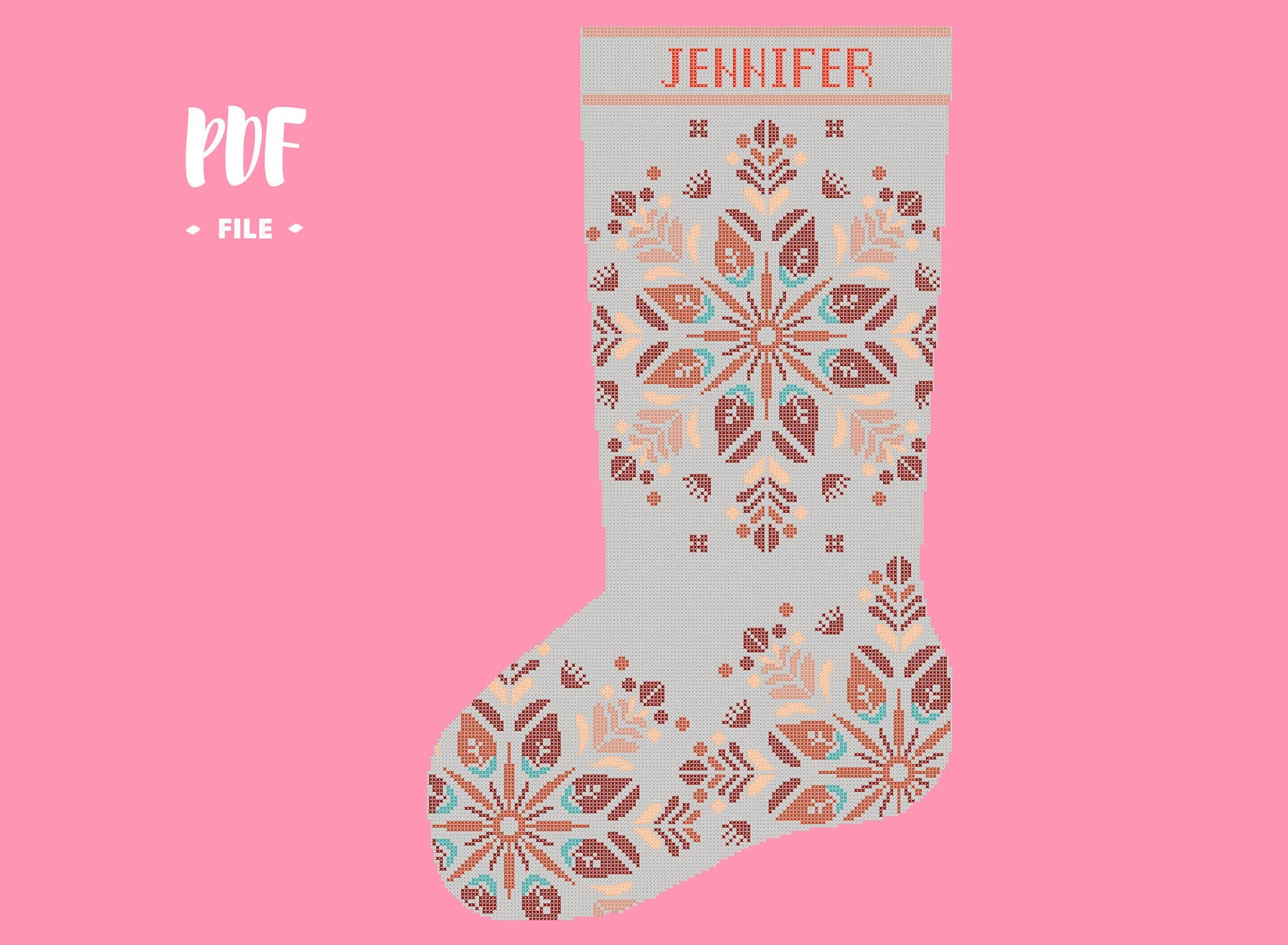 Christmas Stocking 37 Cross Stitch Pattern, Santa Christmas Eve ...