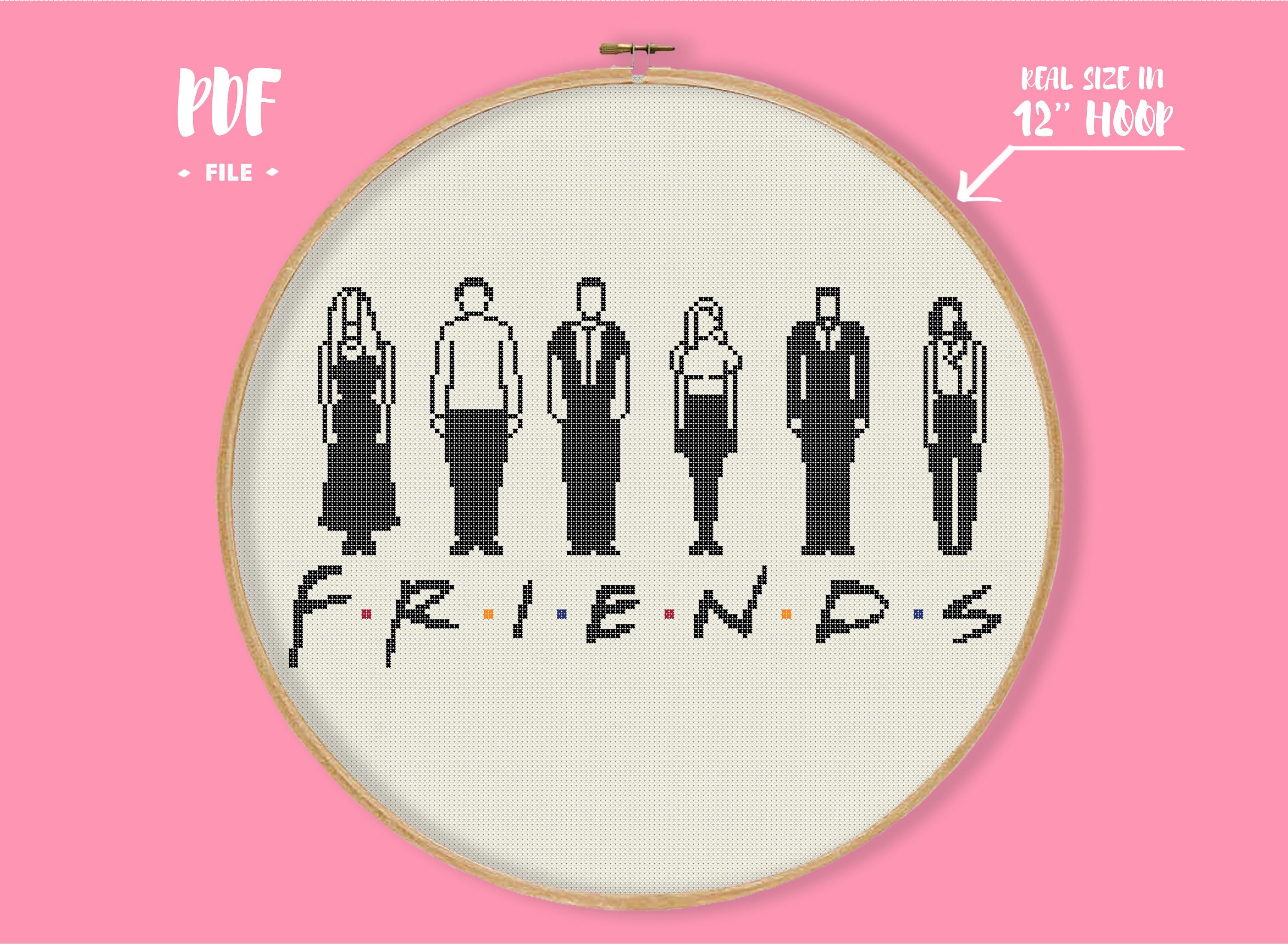 Friends TV show Cross Stitch Pattern I'll be there for | Etsy