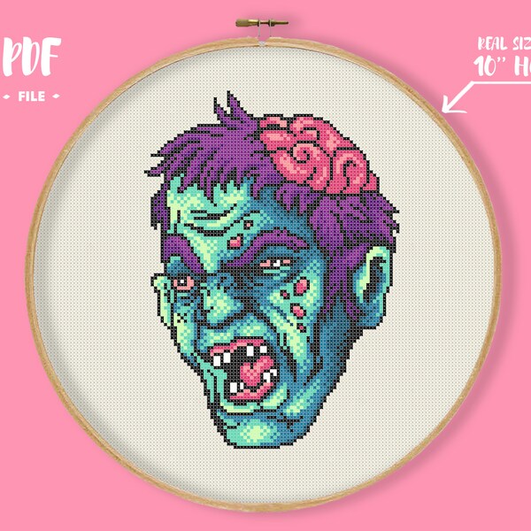 Zombie Cross Stitch - Etsy