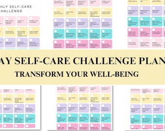 30 Day Self-care Challenge Planner - Etsy