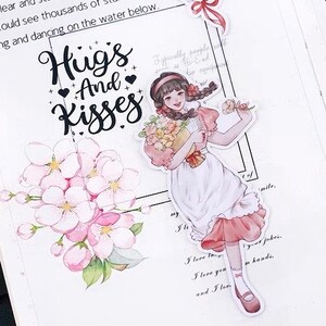 15pcs Sweet Girl Sticker,sunshine Girl Stickers Pack,die-cut Sticker ...