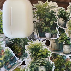 17pcs Potted Plants Sticker House Plant Stickers Die-cut Ephemera ...