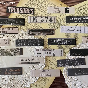 20pcs Vintage Words Sticker Ephemera Stickers Scrap Paper Sticker ...