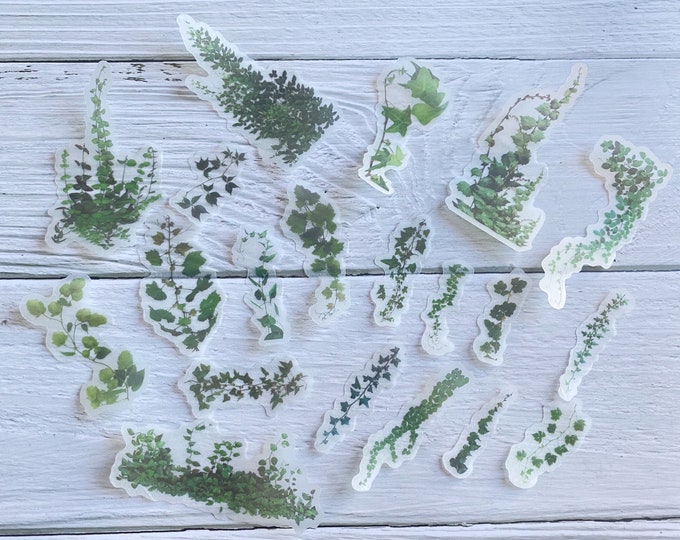 20pcs Vine Plants Sticker,botanical Sticker Pack,craft Supplies ...