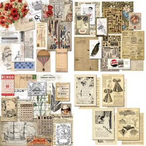 50pcs Vintage Stickers Pack,vintage Journal Stickers Kit,ephemera ...