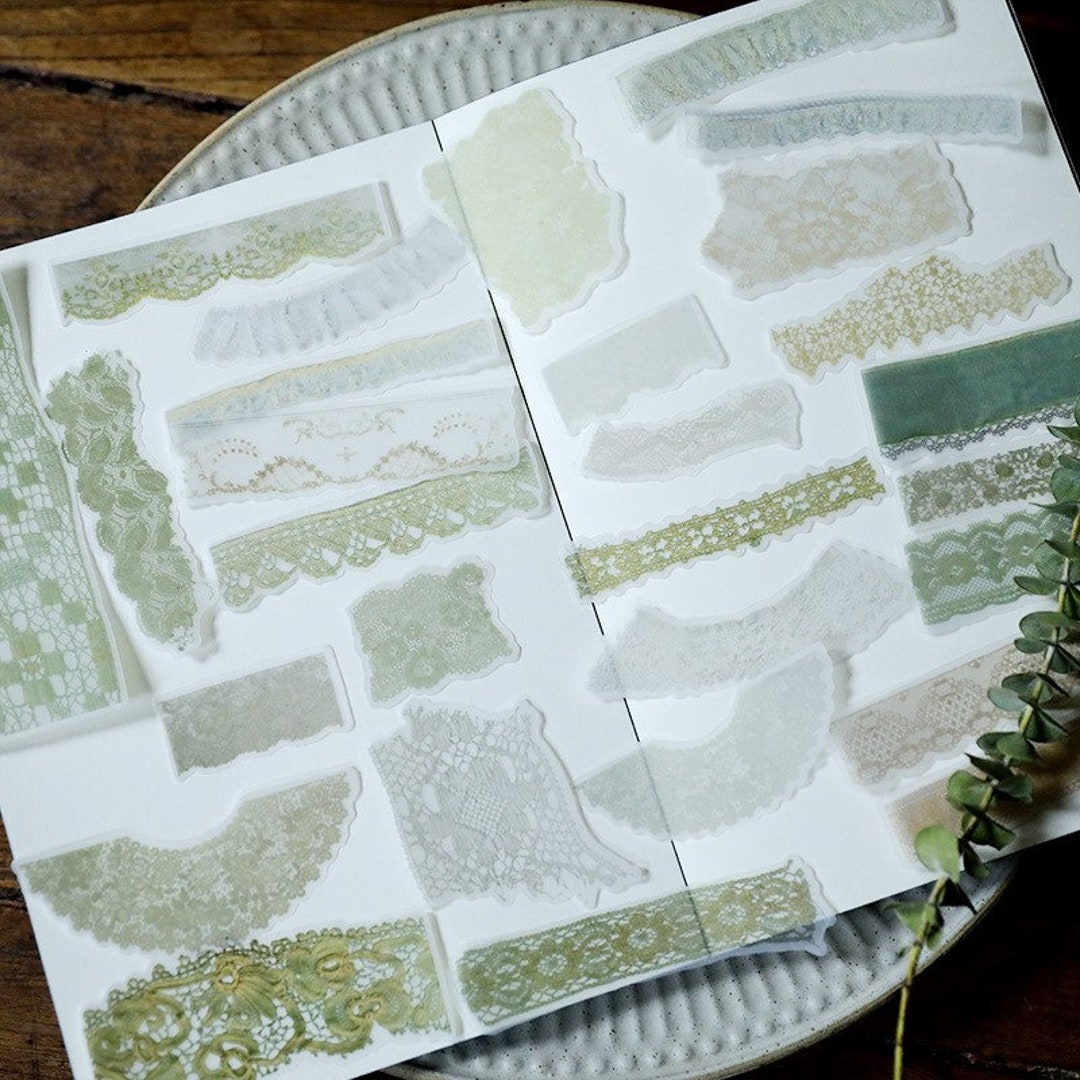 95pcs Vintage Lace Sticker Kit A,craft Supplies, Planner Supplies ...