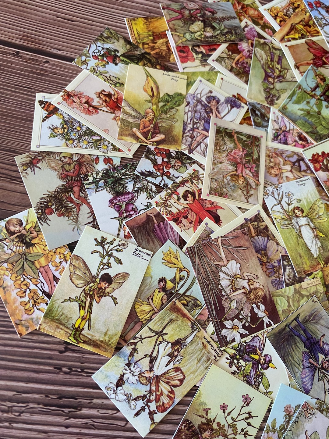 50pcs Vintage Mini Card,flower Fairy Mini Card,craft Supplies,planner ...
