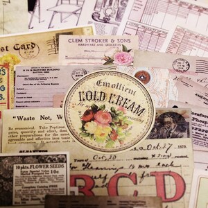 70pcs Assorted Vintage Stickers Kit 4,vintage Journal Pack,ephemera