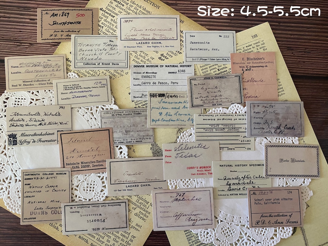 23pcs Vintage Herbarium Labels Sticker Ephemera Stickers Scrap Paper ...