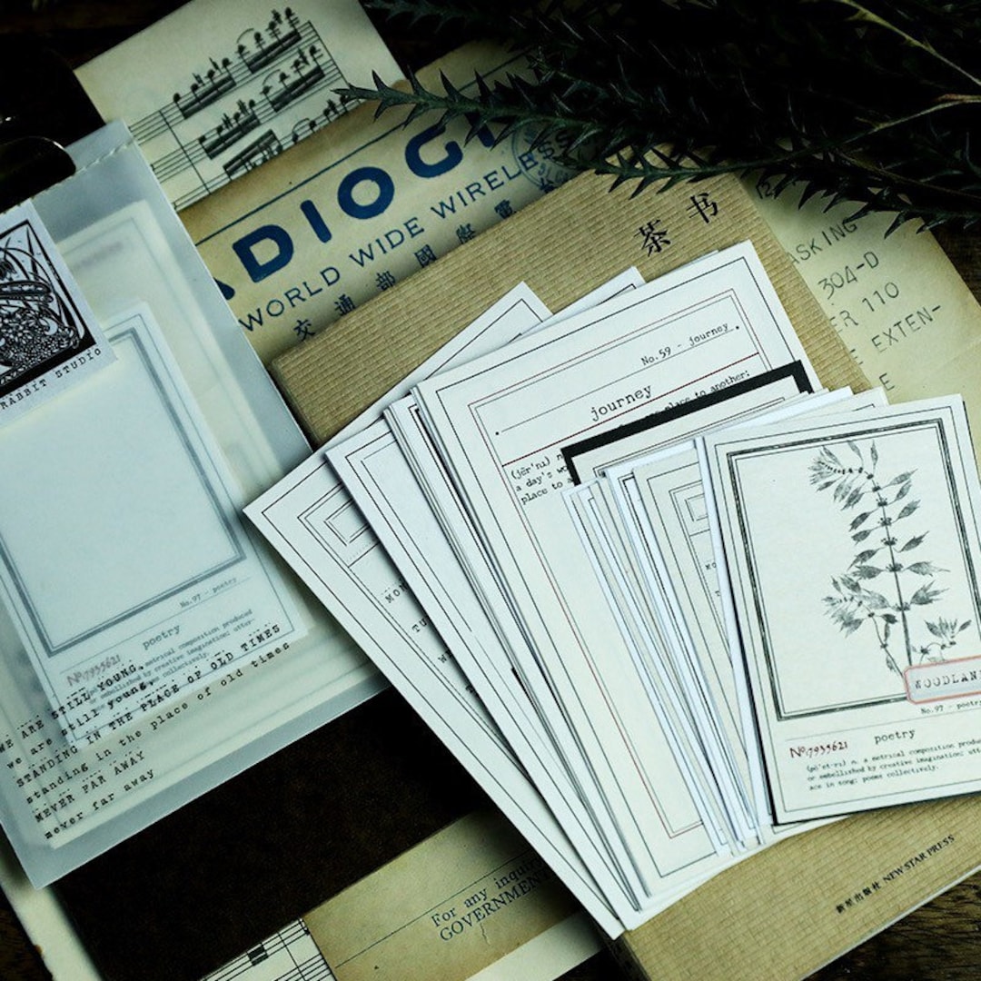 32Pcs Cartes de collage assorties, Cartes de journalisation, Papier ...