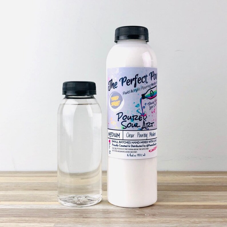 16 Oz CLEAR Acrylic Pouring Medium by Poured Soul Art | Flow Paint ...