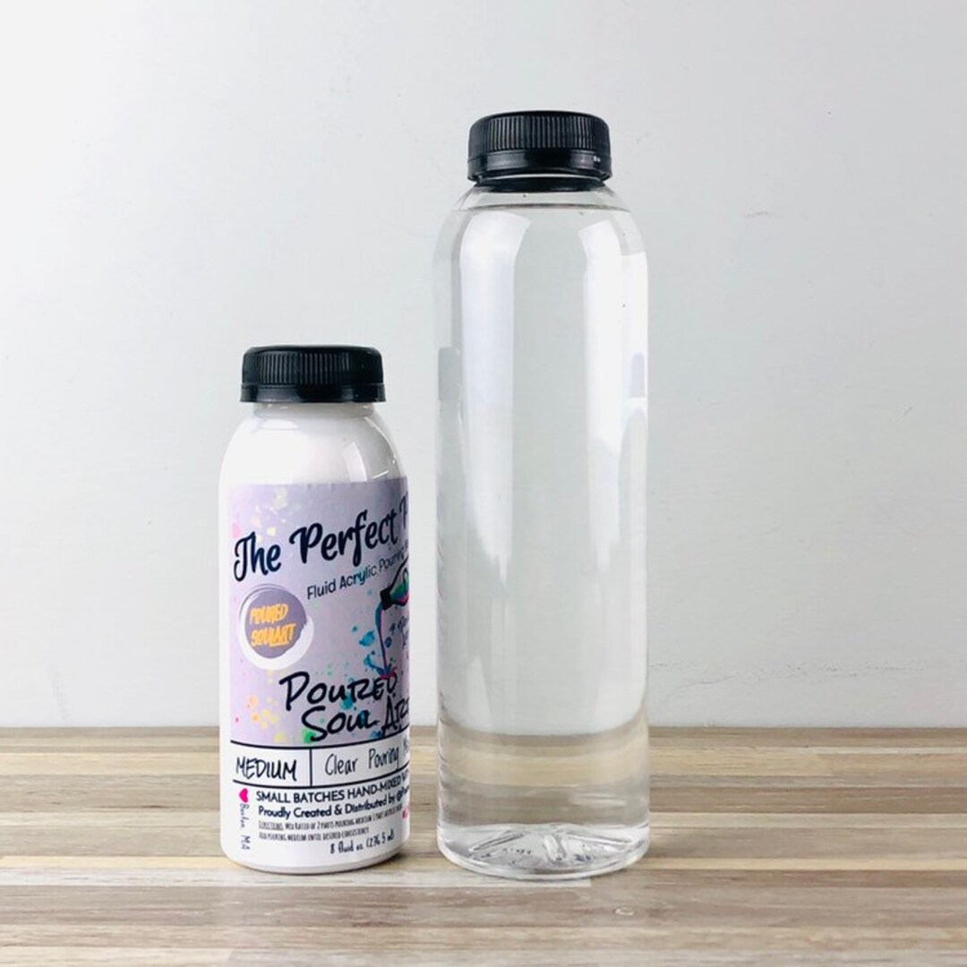 8 Oz CLEAR Acrylic Pouring Medium by Poured Soul Art | Flow Paint ...