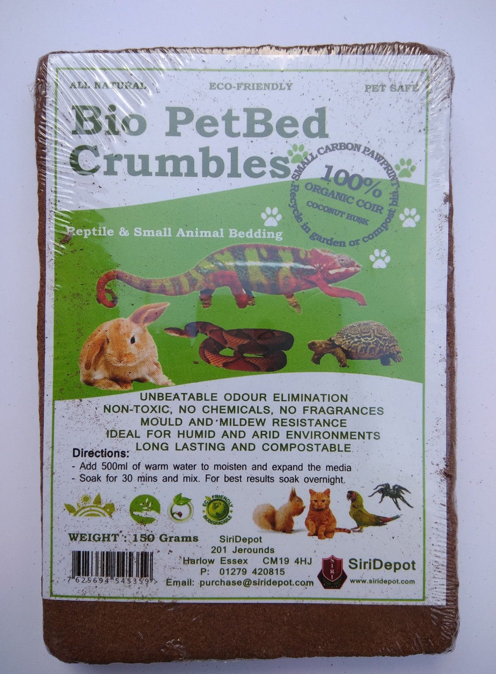 Bio Coco Brick Vivarium Reptile Soil Rabbit Tarantula Tortoise Frog ...