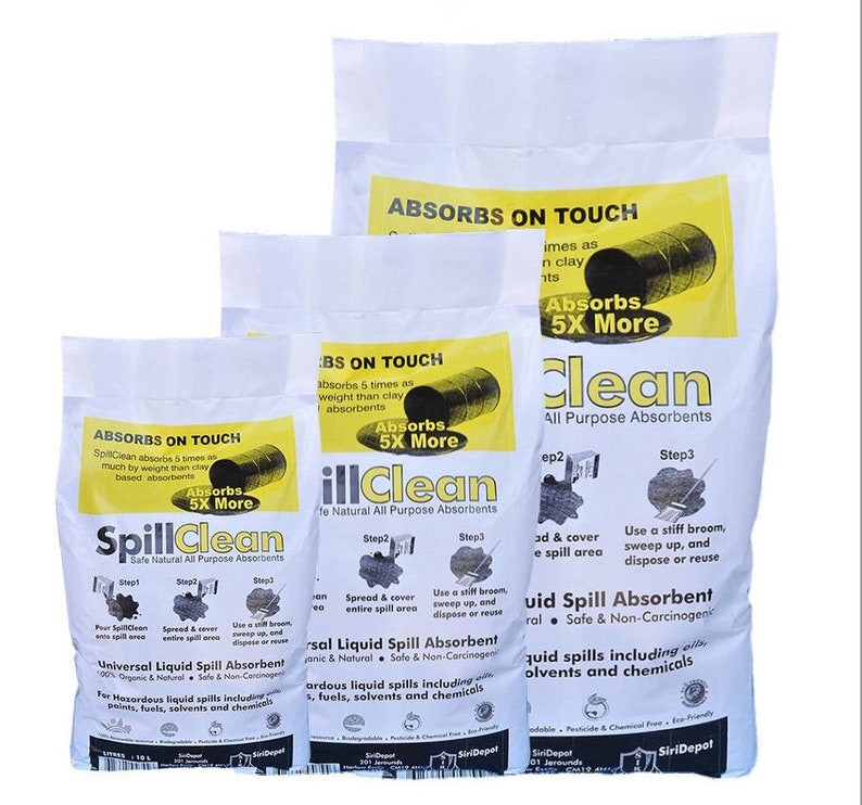 Spillclean Oil Paint Chemical Fuel Hazardous Liquid Spill Absorbents - Etsy