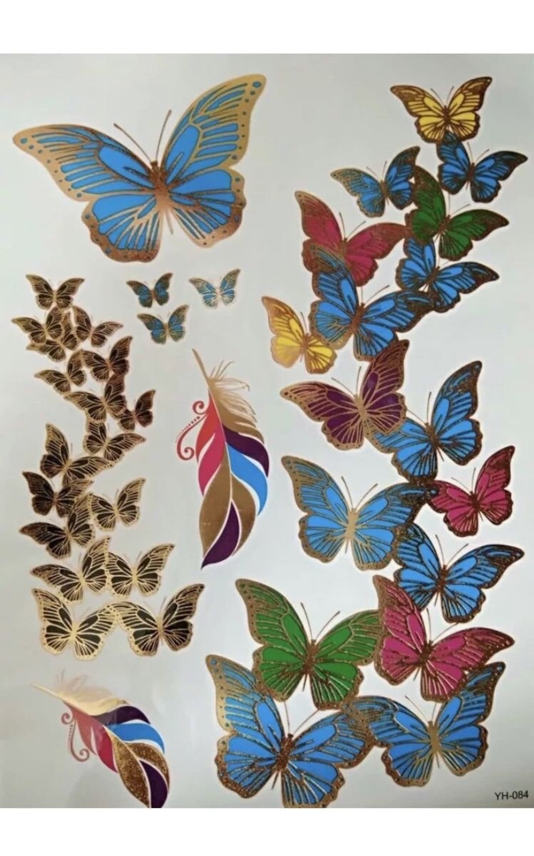Metallic Temporary Tattoo Gold Silver Black Tattoos Body Art - Etsy