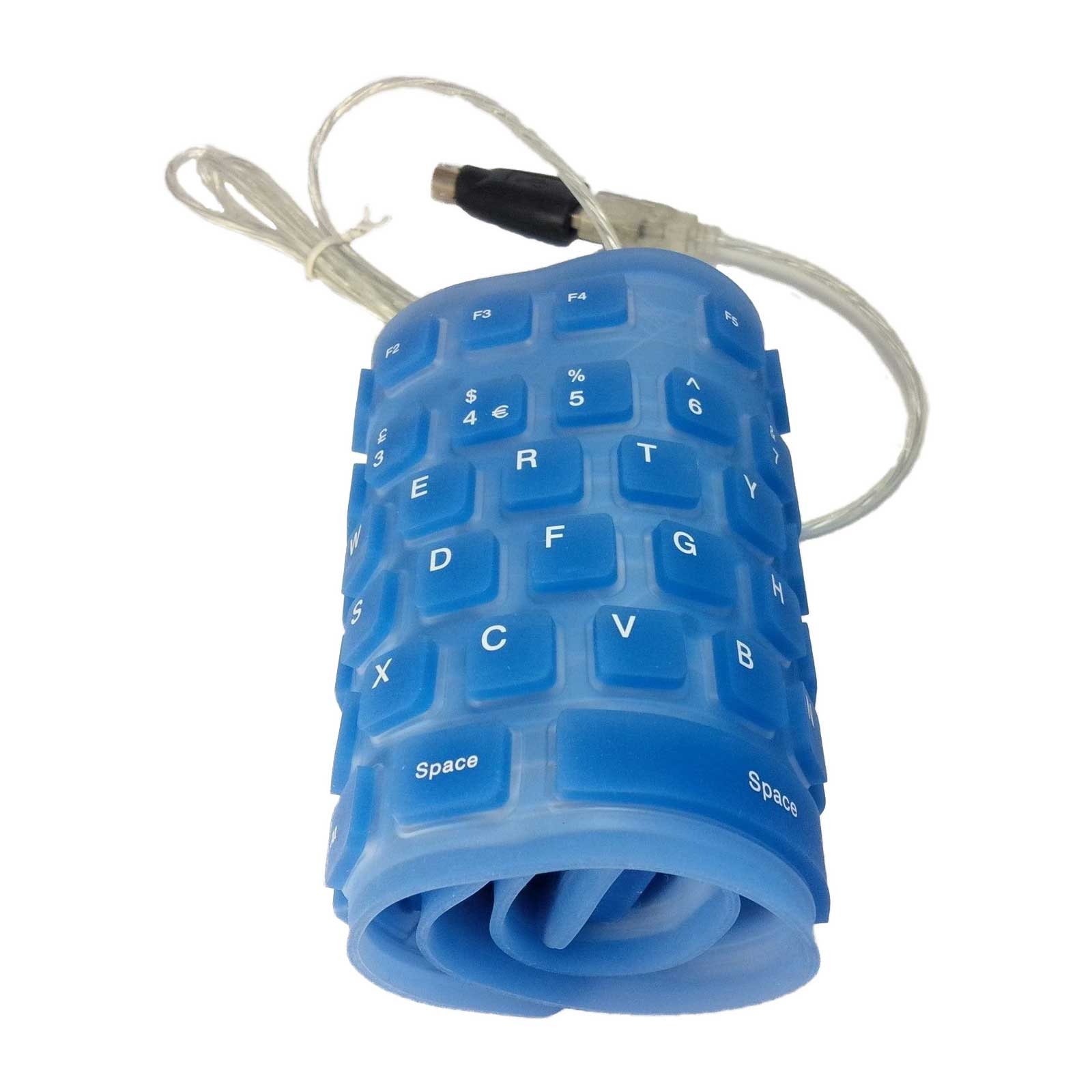 Flexible Foldable Keyboard Full Size 109 Key UK Style USB Blue - Etsy UK