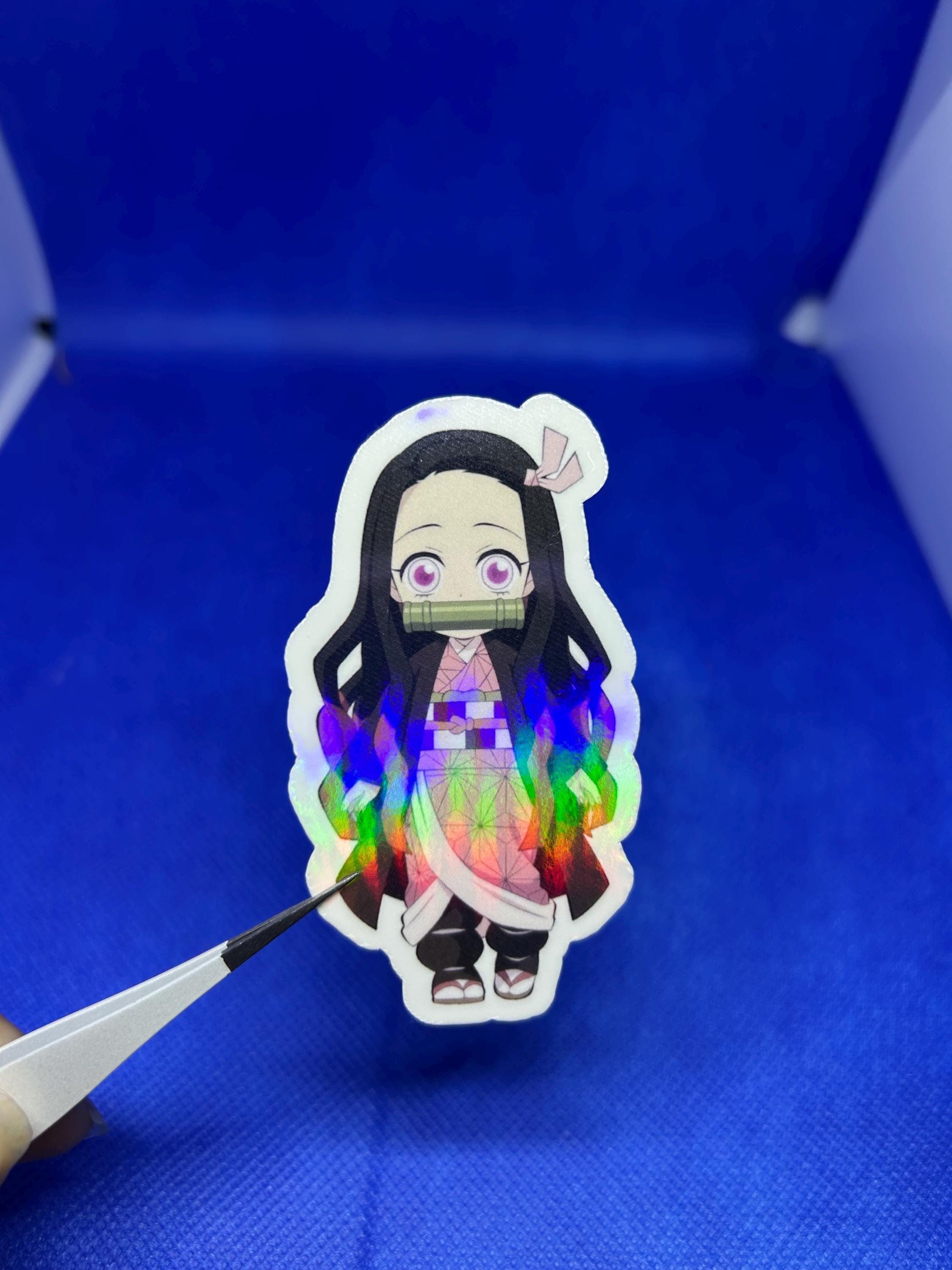 Holographic Nezuko Sticker, Kimetsu No Yaiba Decal, Demon Slayer Anime ...