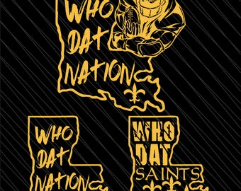 Who dat svg | Etsy