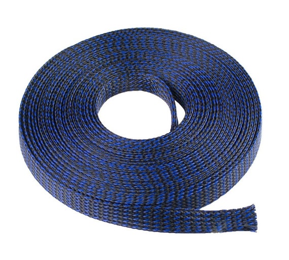 20 FT. 1/2 Black Blue Expandable Tubing Wire Sleeving - Etsy