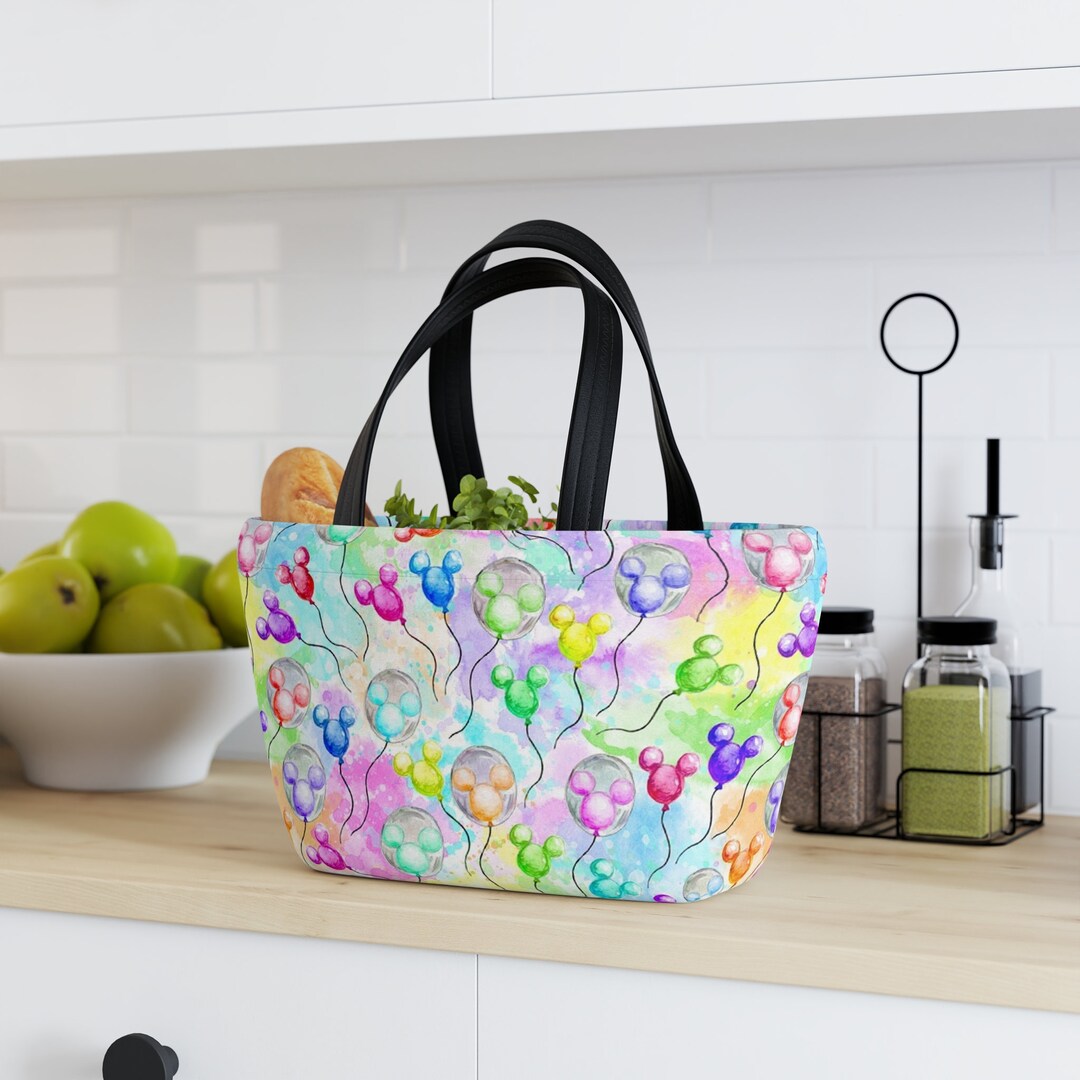 Disney Inspired Mickey Balloons Lunch Tote, Lunch Bag, Lunch Box, Snack ...