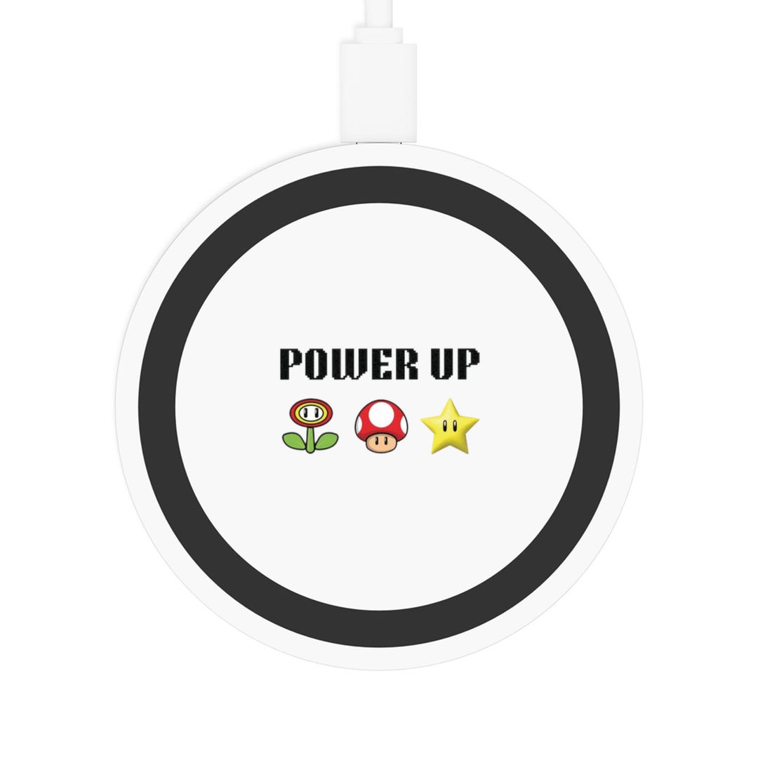 Power up Wireless Charging Pad | Gamer Inspired, Gaming Gift, Retro ...