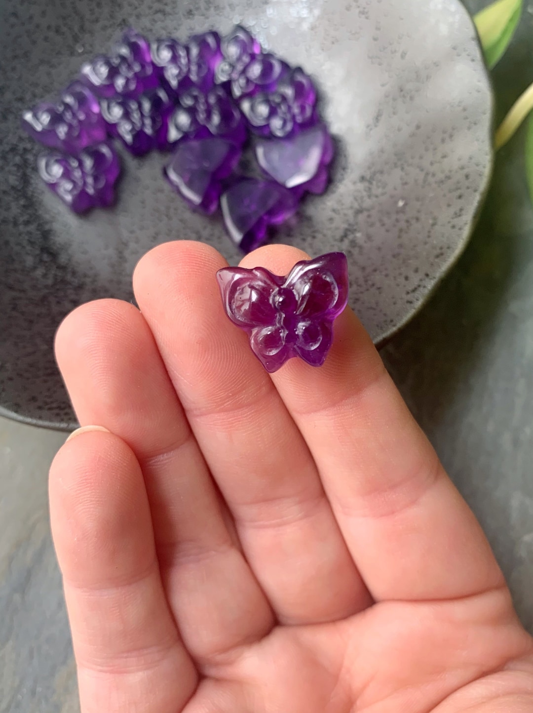 Mini Amethyst Butterfly- Pocket Stone, Gift, Jewelry Supply - Etsy