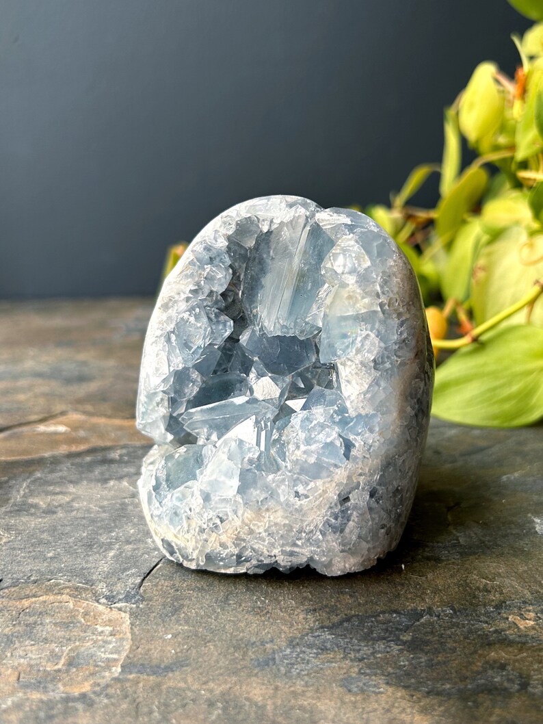 Celestite Cut Base Geode - Beautiful Color - Etsy