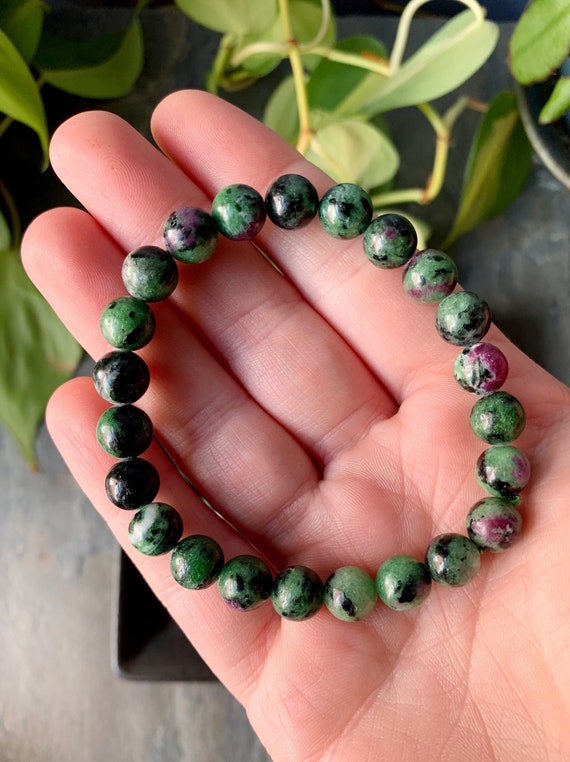 Ruby Zoisite Bracelet- Passion, growth, astral projec… - Gem