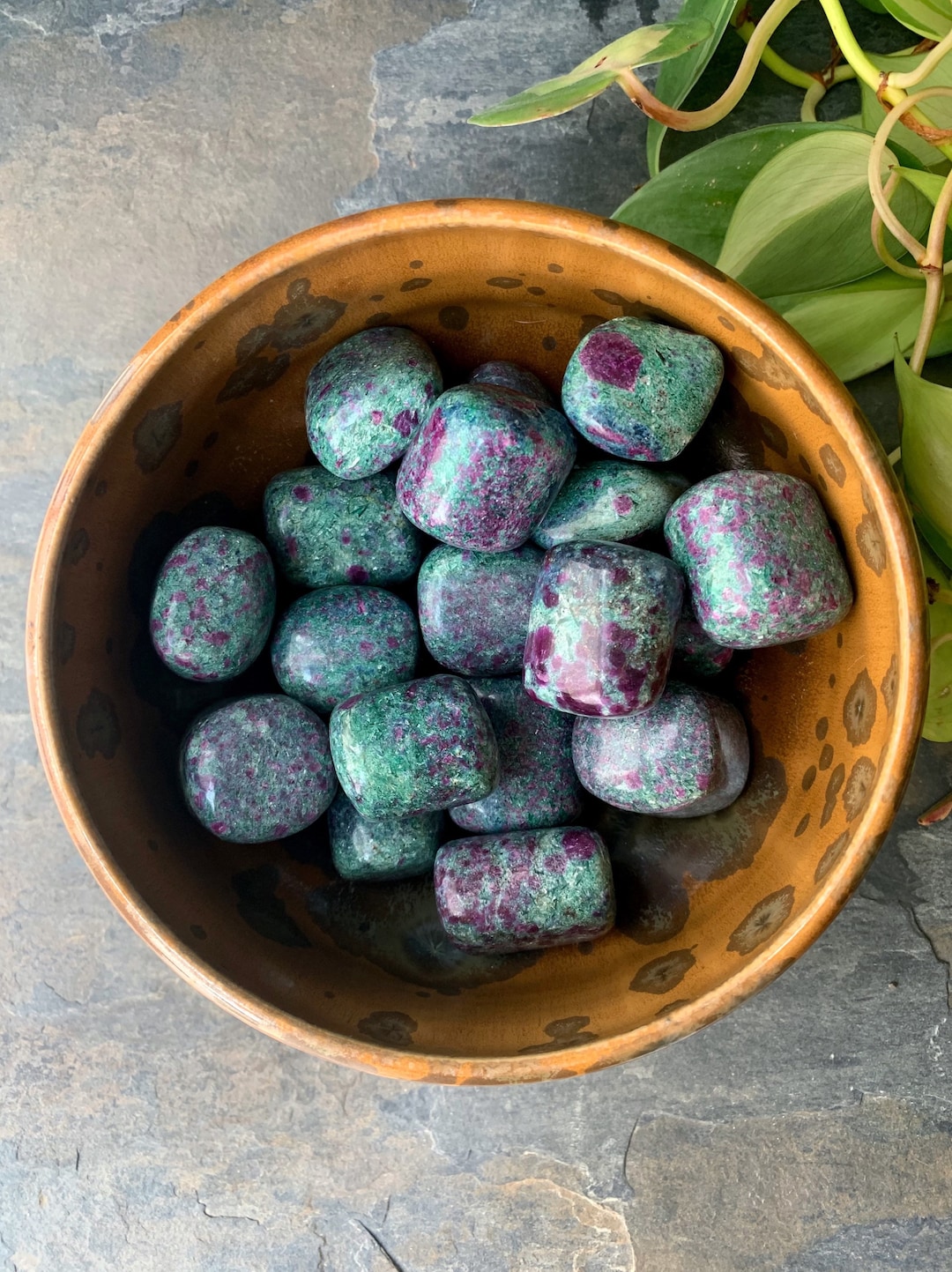 Ruby Fuchsite and Blue Kyanite Tumbles- With Mica! Sparkly and Rare - Etsy