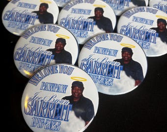 Custom Memorial Buttons With Photo | Funeral Pins | Celebration of Life ...