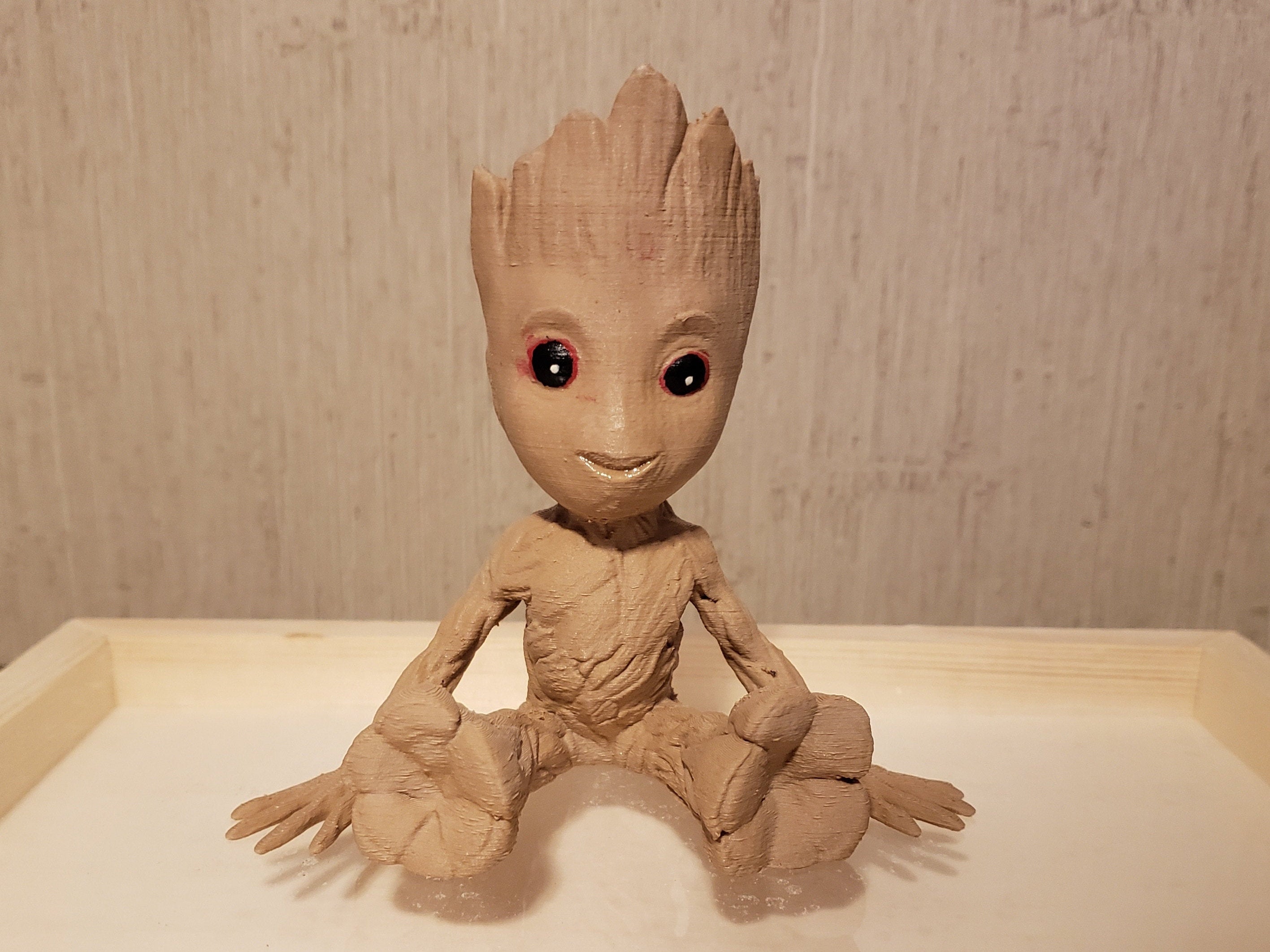 Baby Groot sitting Guardians of the Galaxy I am Groot wood | Etsy