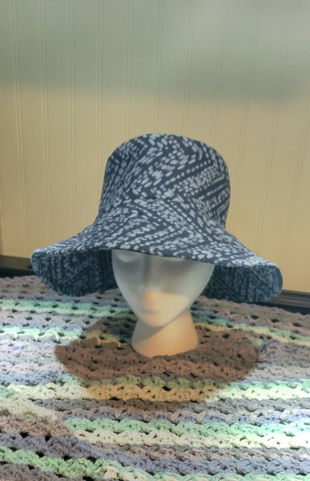 Northwest Style Rain Hat, Women's Rain Hat, Quilted Wide Brim Hat for ...