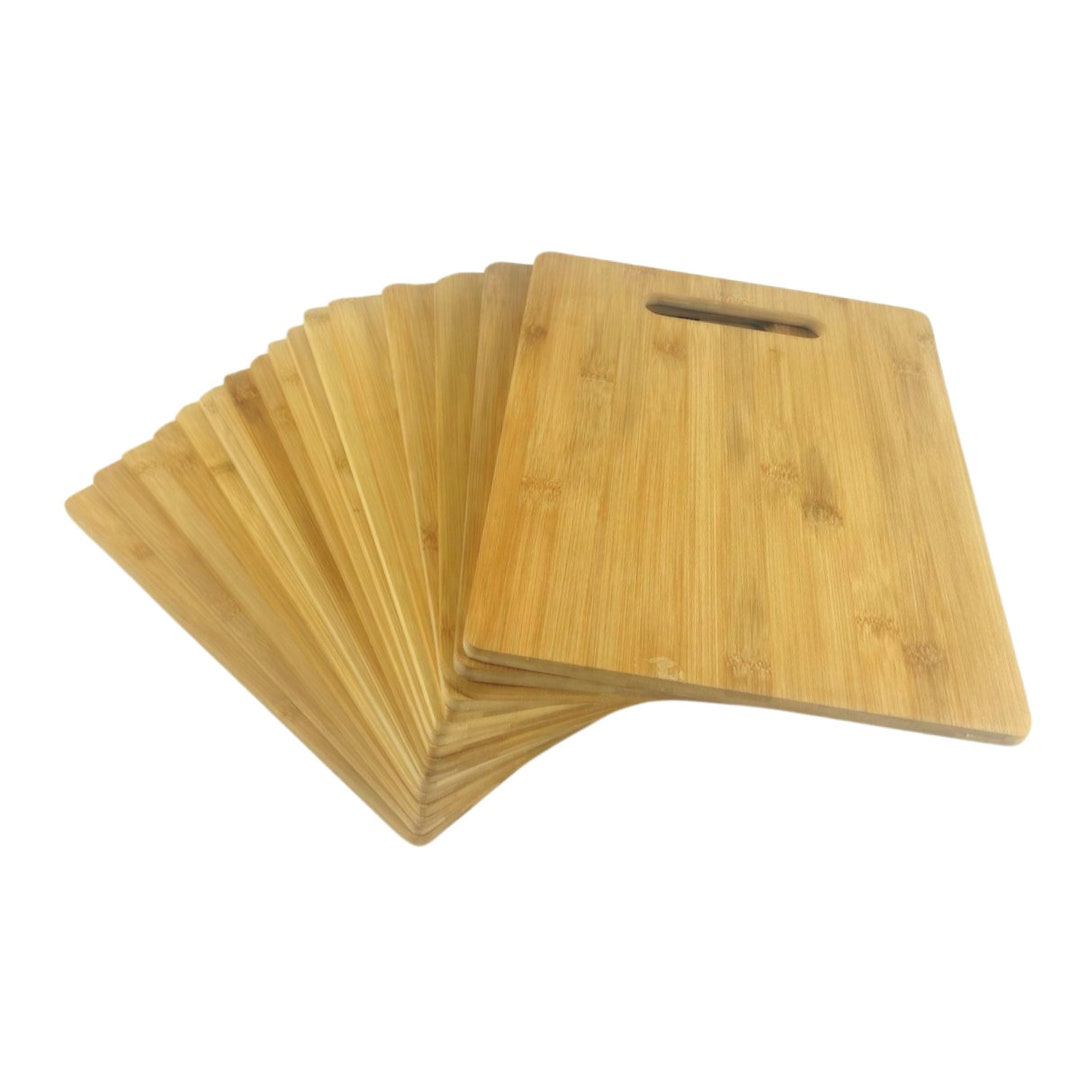 16 Set, Bulk 12x9" Wholesale Rectangular Plain Bamboo Serving Tray ...