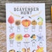 Printable Fall Autumn Scavenger Hunt for Kids Watercolor Full Color for ...
