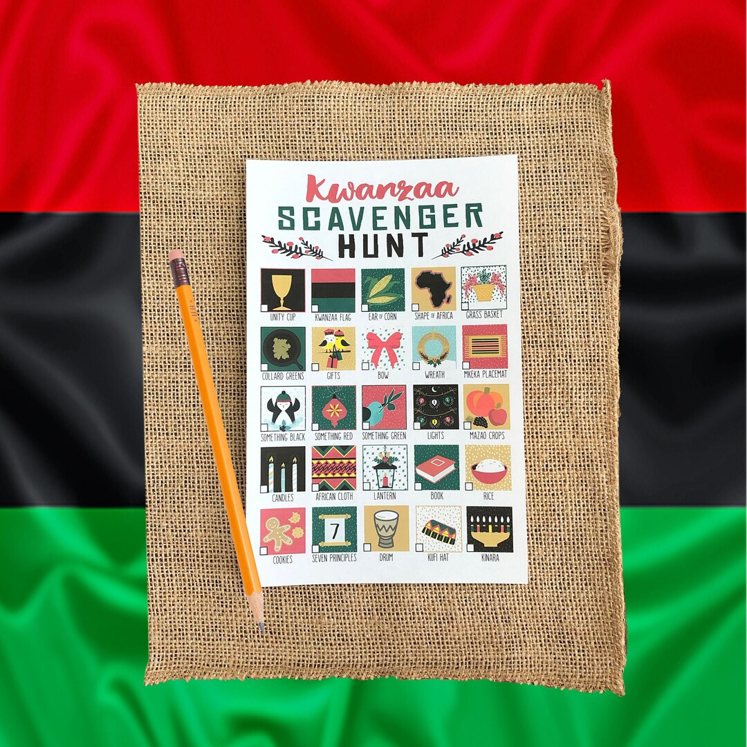 Printable Kwanzaa Scavenger Hunt for Kids Family Activity Game Sheet ...