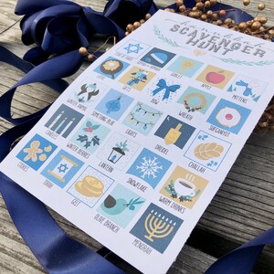 Printable Hanukkah Scavenger Hunt Game Activity Sheet for Kids With ...