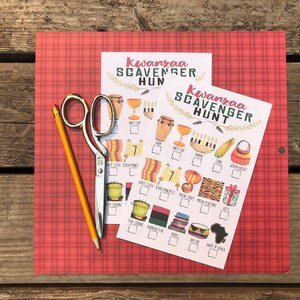 Printable Kwanzaa Scavenger Hunt for Kids Watercolor Holiday I Spy ...