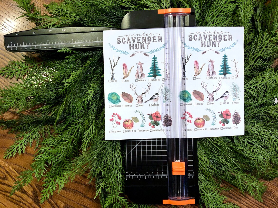 Printable Winter Nature Scavenger Hunt Game Activity Sheet for | Etsy