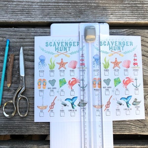 Watercolor Seaside Printable Scavenger Hunt for Kids, Nautical Sea ...