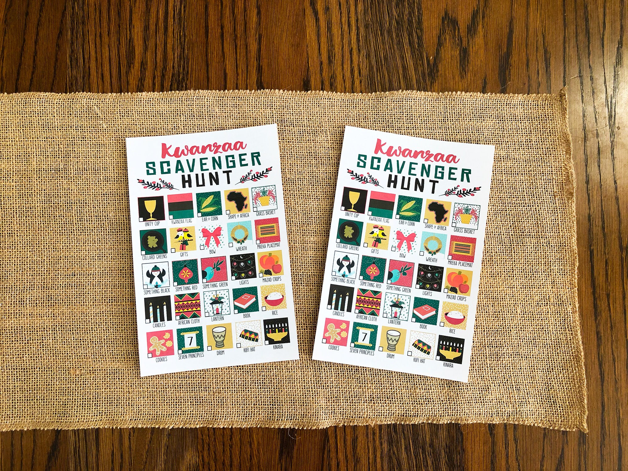 Printable Kwanzaa Scavenger Hunt for Kids Family Activity Game Sheet ...