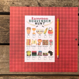 Printable Kwanzaa Scavenger Hunt for Kids Watercolor Holiday I Spy ...