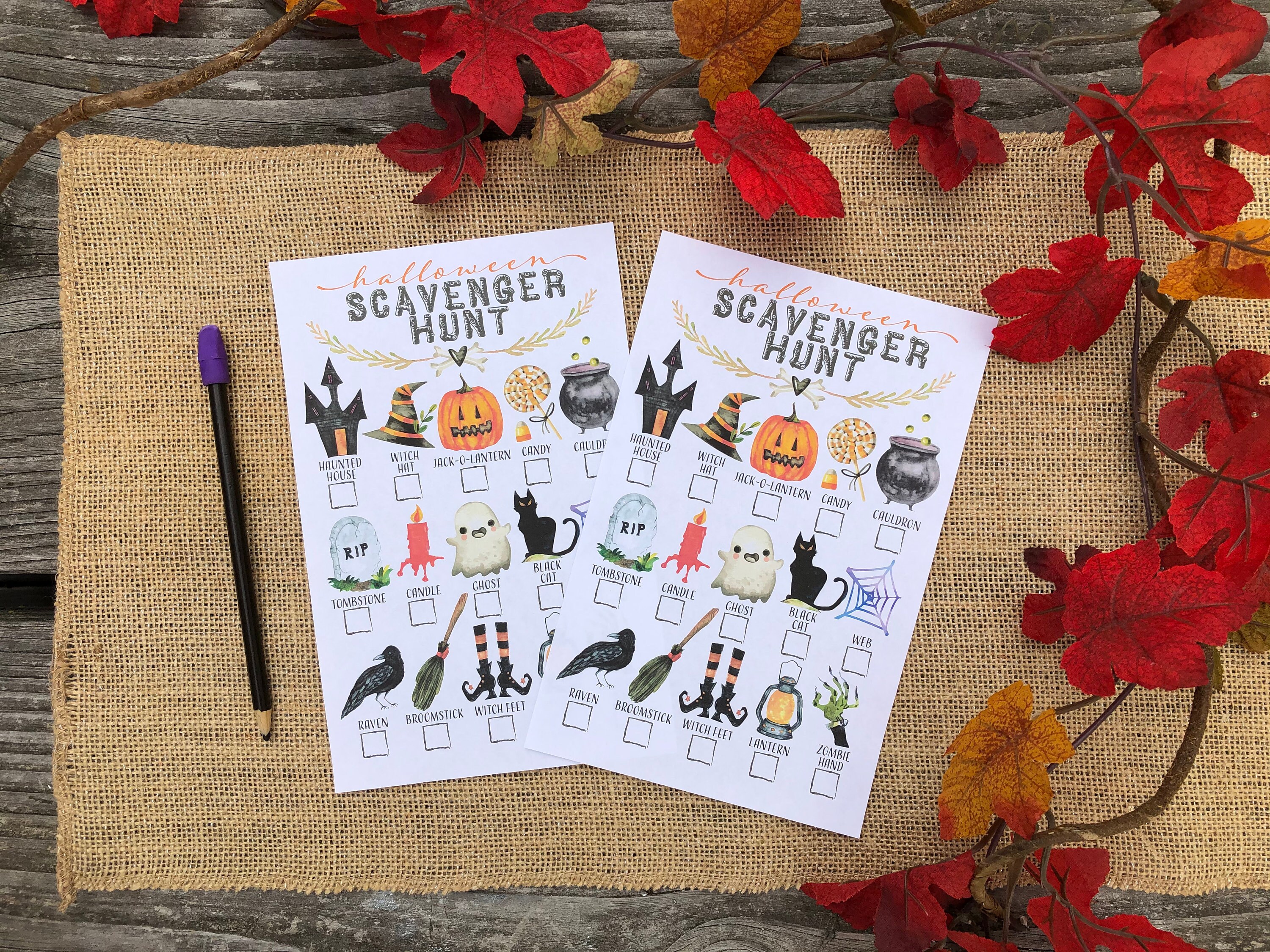 Printable Halloween Scavenger Hunt for Kids Alternative to Trick or ...